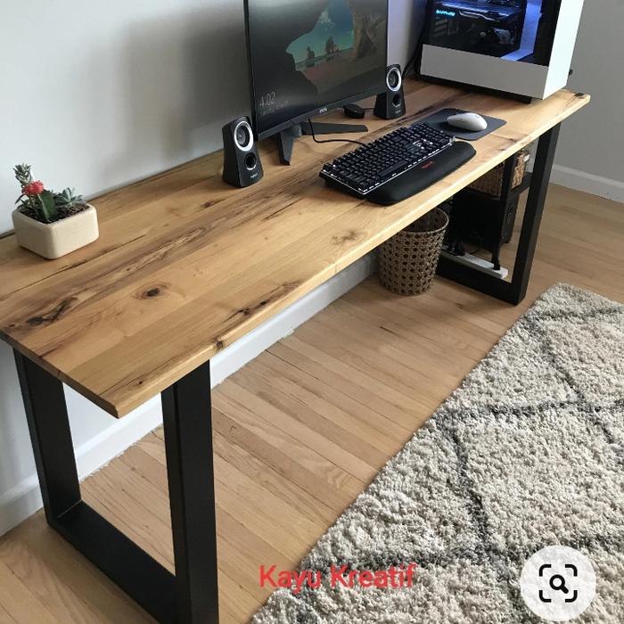 Jual meja komputer rustic kayu jati+ holow costume180x80x75cm - Jakarta ...