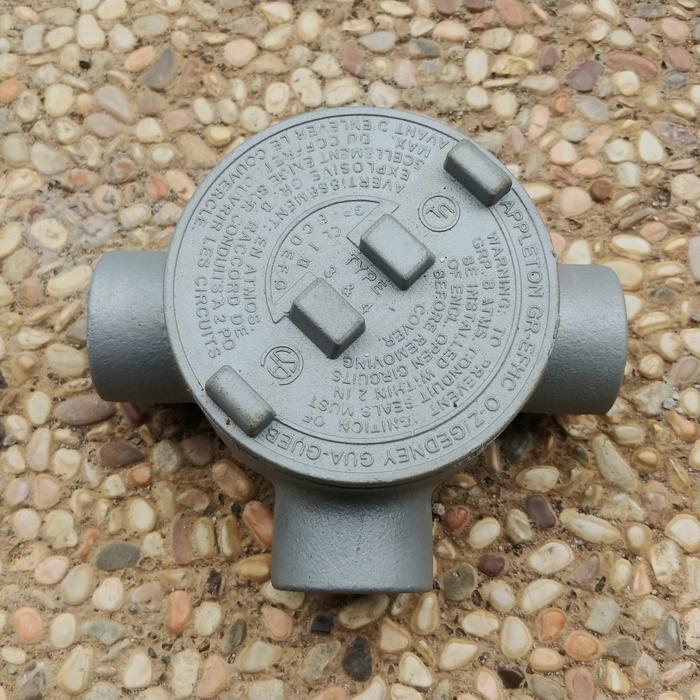 Jual Explosion Proof Round Box APPLETON 3-way Aluminium size 1"NPT EABT ...