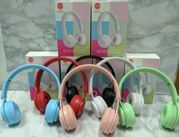 Jual Headphone Extra Bass Bluetooth Wireless Headset Bando Y08 Macaron ...