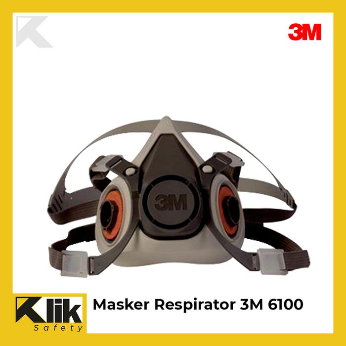 Promo ORIGINAL 3M Half Facepiece Reusable Respirator 6100 (Masker 3M ...