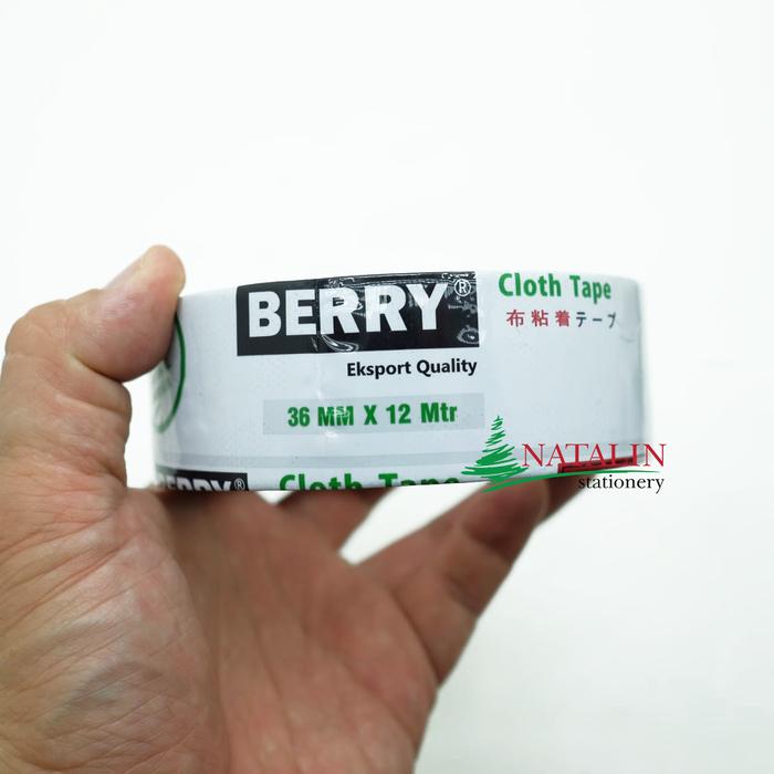 Jual Lakban Kain Hitam BERRY 1,5" 36 mm x 12 m / Cloth Tape / Isolasi ...