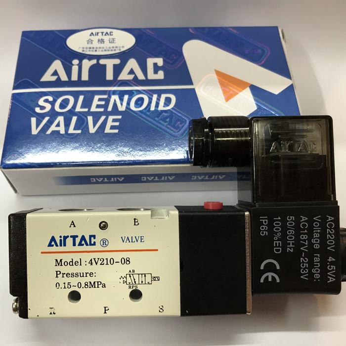 Jual Solenoid Valve Airtac 4V210-08 AC 220V / DC 24V - Jakarta Barat ...