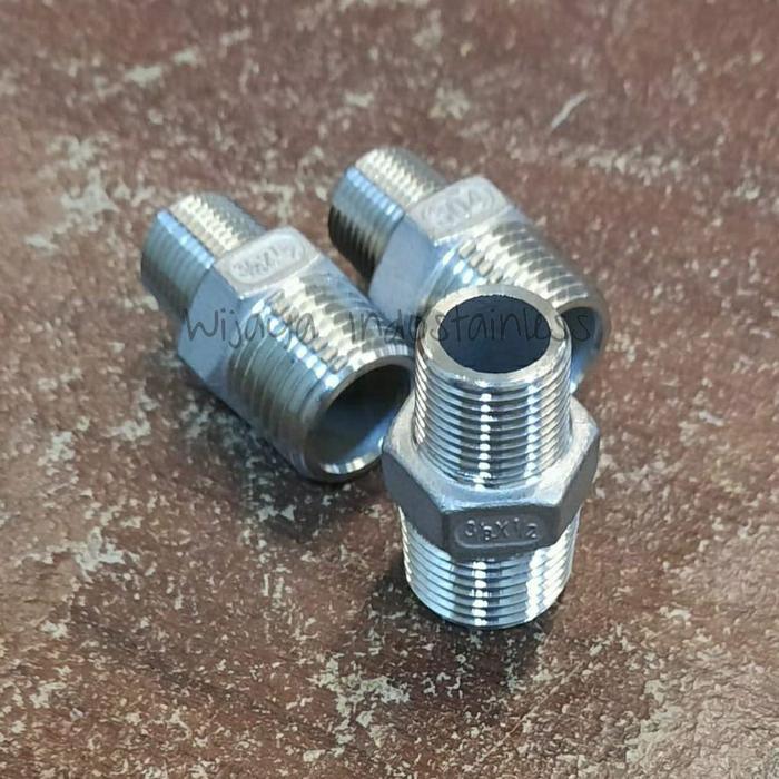 Jual Double Nipple Reducer Stainless 304 1/2 X 3/8" inch SS304 SS 304 - Jakarta Barat - Wijaya ...