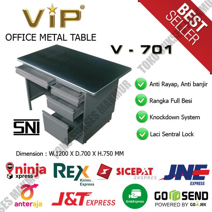 Jual meja kantor besi Merk VIP type v701 - Office Metal Table - Jakarta ...