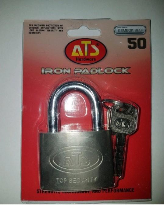 Jual KUNCI GEMBOK PADLOCK ATS 30 40 50 60 MM LEHER PENDEK / PANJANG ...