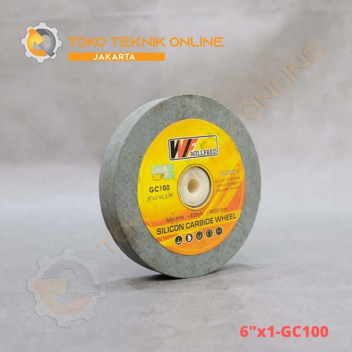 Promo BATU GERINDA / GREEN SYLICONE CARBIDE GRINDING WHEEL 6”x1 – GC100 ...