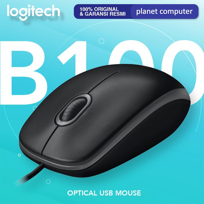 Promo Logitech B100 Optical Usb Mouse Garansi Resmi Mouse Komputer ...