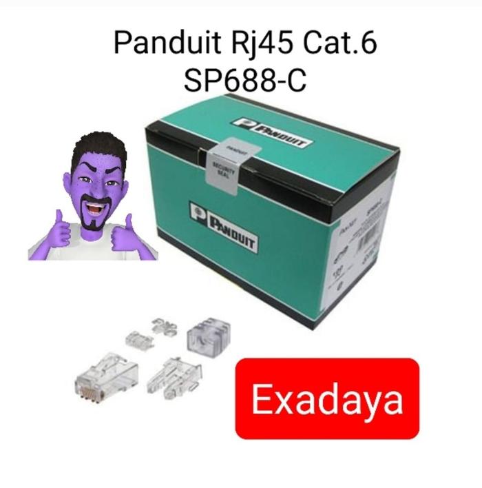 Jual Panduit RJ45 / Connector Cat.6 SP688-C PAN-NET Modular Plug ...