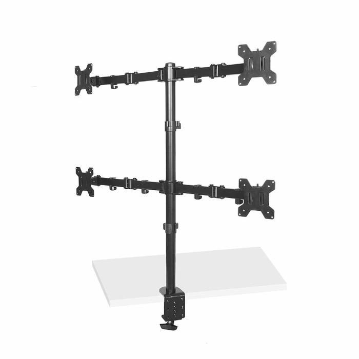 Jual Bracket Monitor 4 layar jepit meja desk mount clamp 17-27 Inch ...