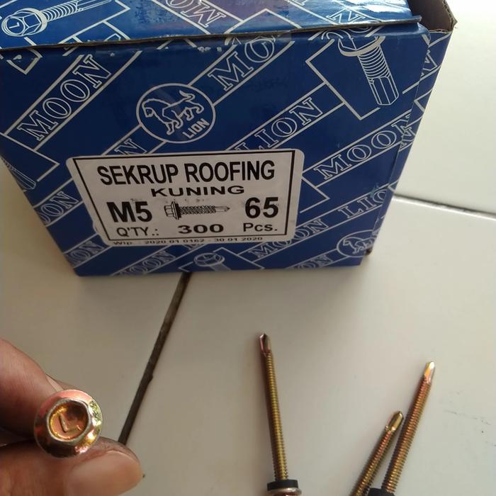Jual BAUT ROOFING / SELF DRILLING SCREW 12X65 MERK MOON LION (KODE L ...