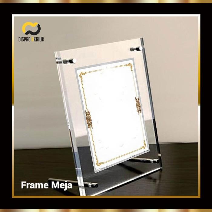 Jual A4 Standing Frame Acrylic / Frame Brosur Meja / Photo Frame ...