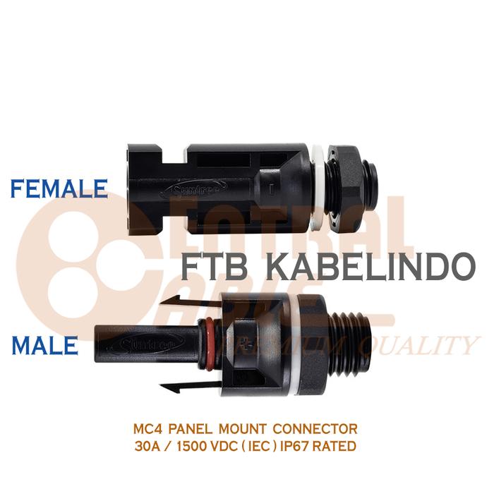 Jual CENTRAL JOCA MC4 Panel Mount Connector Panel Surya 30A 1500V DC ...