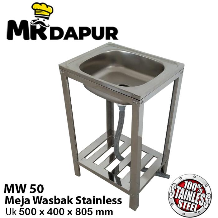 Jual MEJA WASBAK CUCI STAINLESS STEEL MR DAPUR MW 50 PORTABLE - Jakarta ...
