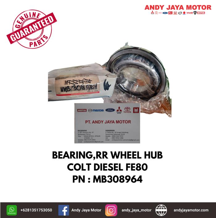 Jual BEARING,RR WHEEL HUB, COLT DIESEL FE80 PN : MB308964 - Kota ...