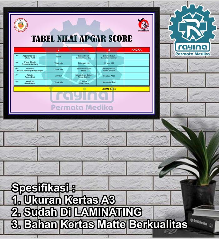 Jual Poster Tabel Nilai APGAR Score - Kab. Bandung - Rayina Print ...