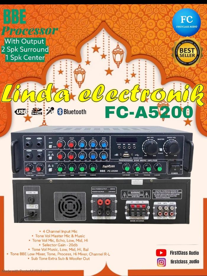 Jual AMPLI FIRSTCLASS FC A5200 USB SD DIGITAL AMPLIFIER fca5200 ...