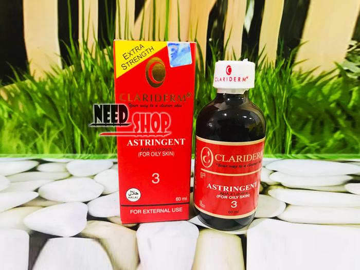 Jual CLARIDERM ASTRINGENT 3 ALKOHOL / TONER PEMBERSIH WAJAH - Jakarta ...