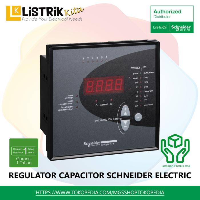 Promo Regulator SCHNEIDER Varlogic RT6 PF regulator 6 Step - 51207 ...