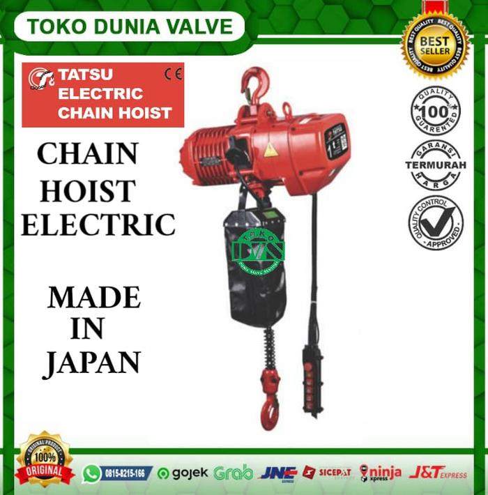 Jual TATSU TLE-2.0AF 2TON-3KW ELECTRIC CHAIN HOIST SINGLE SPEED ...