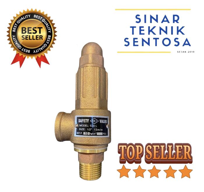Jual Safety Valve Kuningan 1/2" 10bar kg/cm drat luar x dalam - Jakarta ...