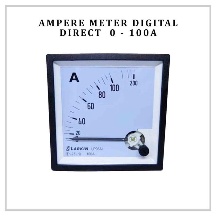 Jual Analog Ampere meter Panel Meter Direct LARKIN LP-96AD 15A-100A ...