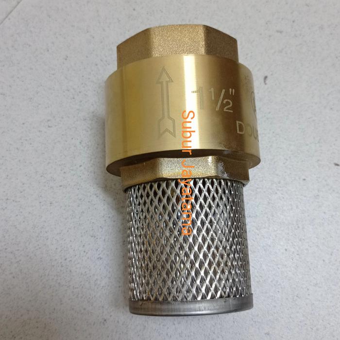 Jual Foot Valve / Tuzen Klep Kuningan / Bronze Drat 1 1/2 " inchi DN 40 ...