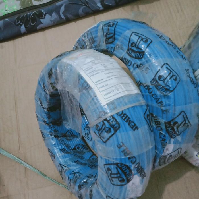 Jual KABEL NYAF 2,5MM JEMBO 100M BIRU/KABEL SERABUT NYAF 2.5MM JEMBO ...