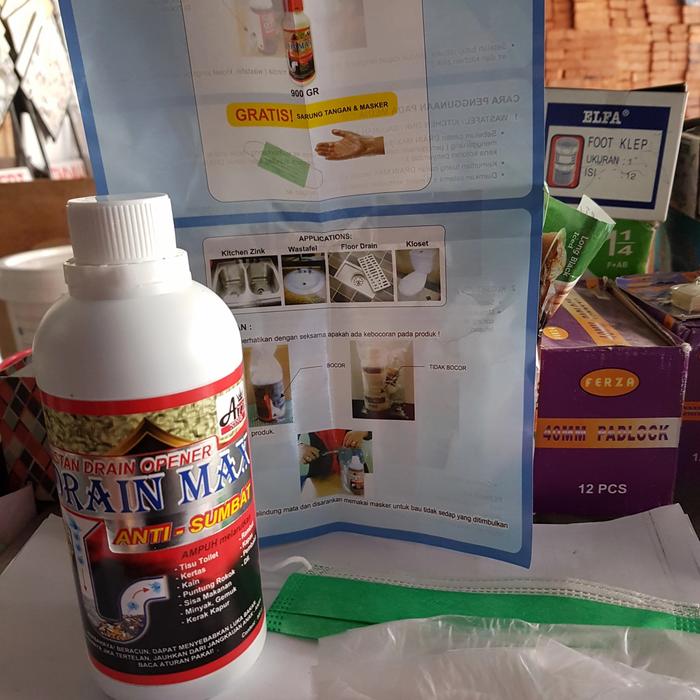Jual Cairan Anti Sumbat Drain Max 1kg/ Soda Api Cair/ Larutan Mampet ...
