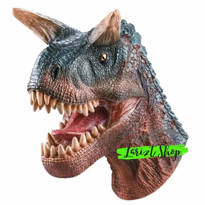 Jual Handpuppet Dino Dinosaurus Dino Carnotaurus with sound Hand Puppet ...