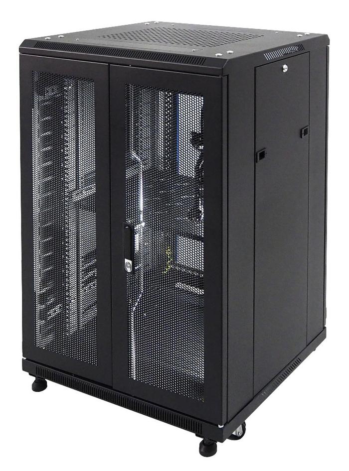 Jual Ir6020g Indorack Close Rack Server Rak Depth 600mm 20u Glass Door ...