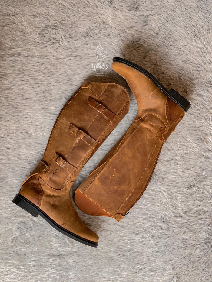 Jual Sepatu Berkuda WSICX sepatu tungggang kuda Crazy Horse Leather ...