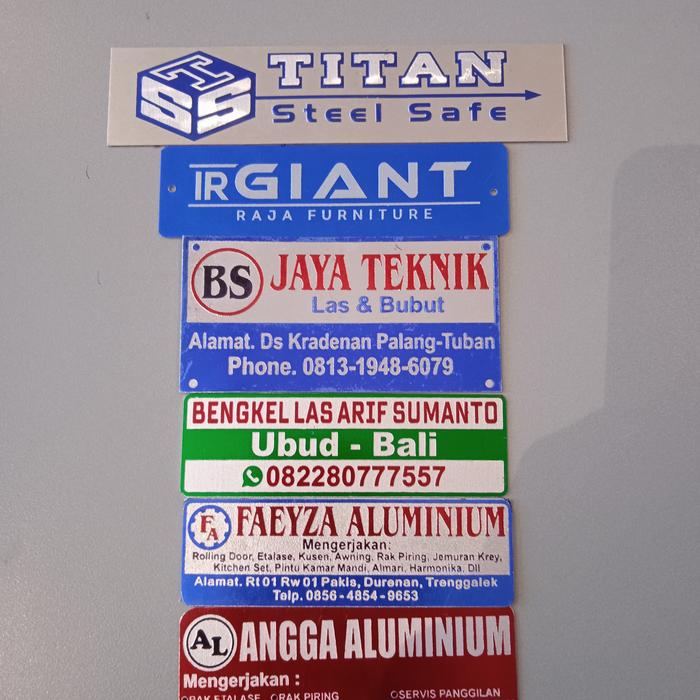 Jual STICKER STIKER LABEL NAMA BRAND MEREK MERK MEBEL CUSTOM PLAT BESI ...