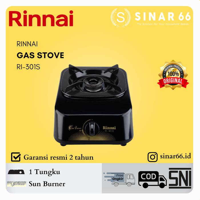 Jual RINNAI KOMPOR GAS 1 TUNGKU SUN BURNER RI-301S, RI-301 S, RI301S ...