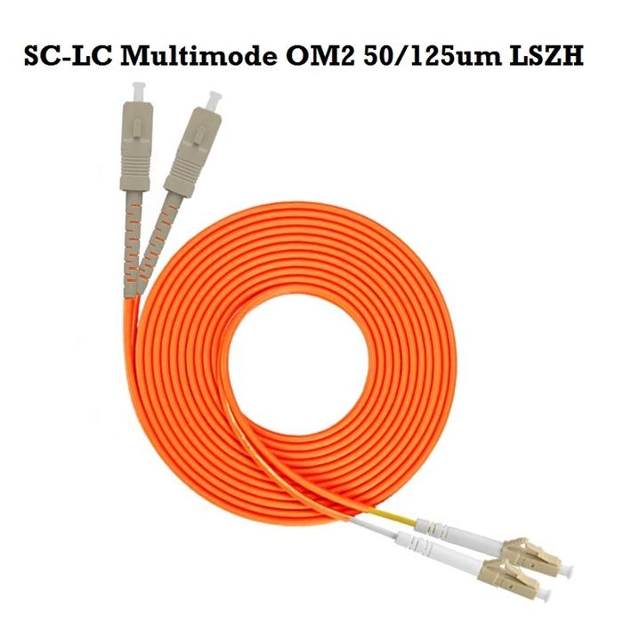 Jual LC SC / SC LC Patchcord Fiber Optic Duplex Multimode 50/125um 5 ...