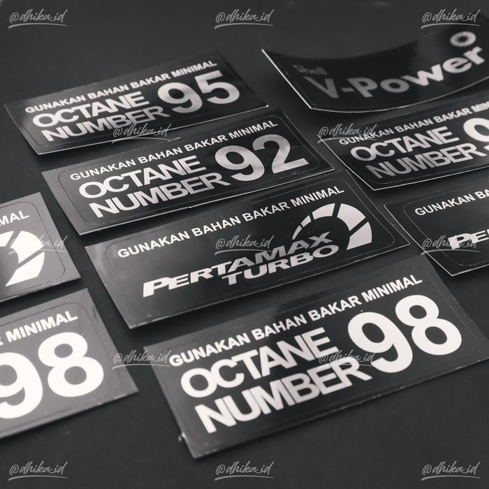 Jual Stiker Sticker Bensin Mobil Gunakan Bahan Bakar Minimal Octane ...