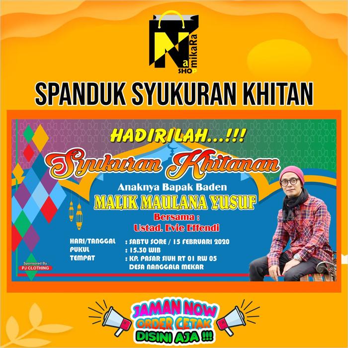 Jual Spanduk Banner Backdrop ACARA SYUKURAN KHITAN ukuran 2.5X1 m - Kab ...