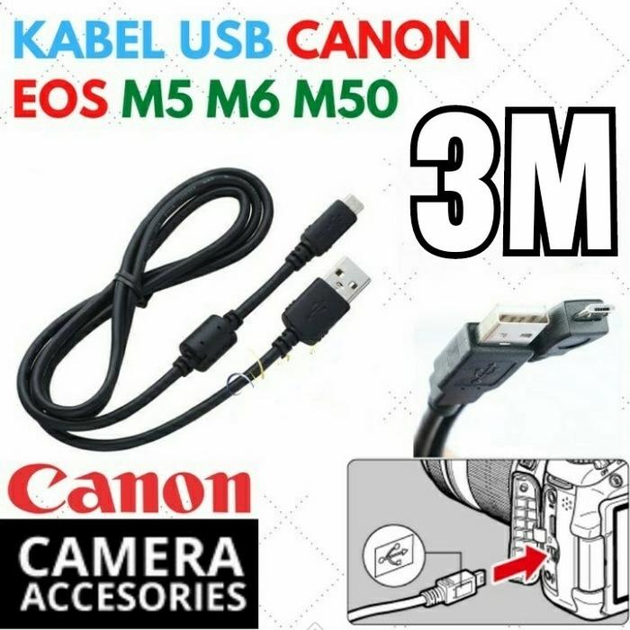 Jual Kabel data micro usb 3Meter untuk kamera canon eos M5 M6 M50 G5 ...