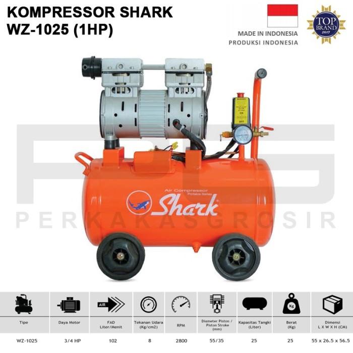 Jual Kompressor SHARK 3/4 HP 25L Air Compressor Direct Drive MZ-0725 - Kota Surabaya ...