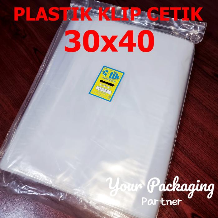 Jual Plastik Klip Cetik 30x40 Kantong Serbaguna Dengan Zipper @100 Lbr ...