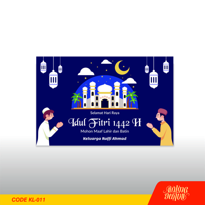 Jual cetak kartu ucapan hari raya idul fitri custom nama | seri 2 - Kab ...