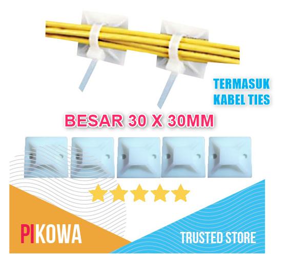 Jual KABEL RAPI / Klem Kabel Tempel double tape / klip kabel bonus Ties ...
