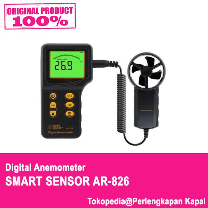 Jual Digital Anemometer SMART SENSOR AR-826 / PEngukur kecepatan angin - Jakarta Utara ...