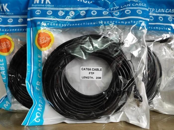 Jual kabel LAN Outdoor FTP 20m 20 meter CAT6 CAT 6 JACK Metal Siap pakai - Jakarta Barat - MULTI ...