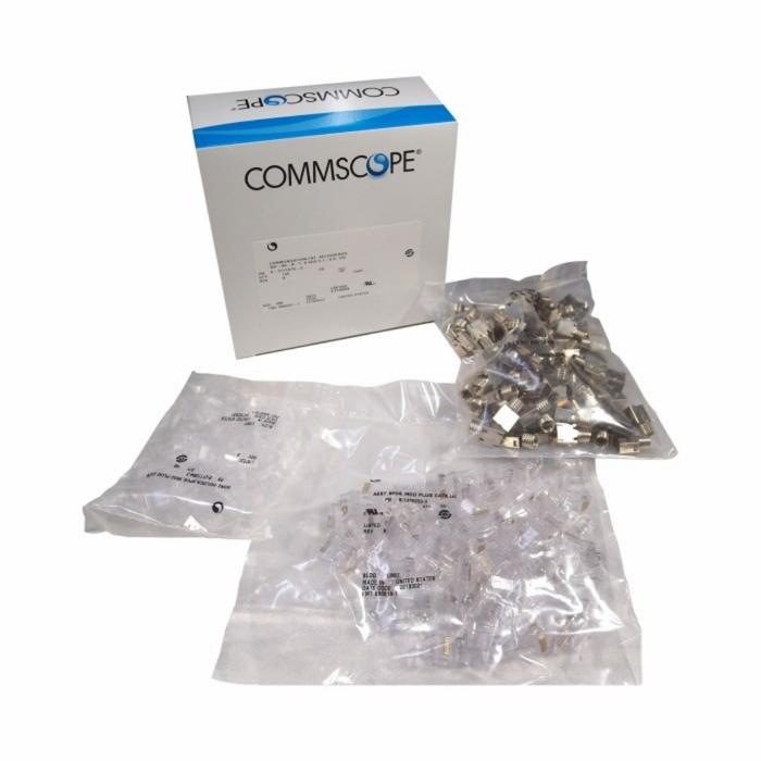 Jual Commscope Connector RJ45 CAT 6 AMP isi 100 Konektor RJ 45 Cat6 ORI ...