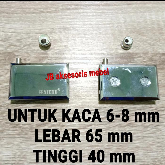 Jual ENGSEL JEPIT KACA CHROME 6 - 8 mm merk XIEHE / PIVOT KACA KILAP 6 ...