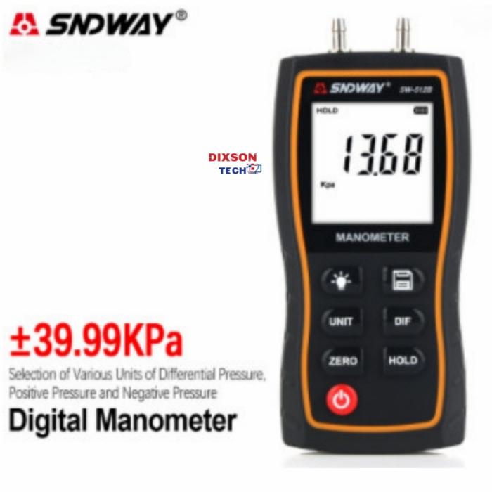 Jual ALAT UKUR TEKANAN UDARA DIGITAL MANOMETER AIR PRESSURE SNDWAY ...