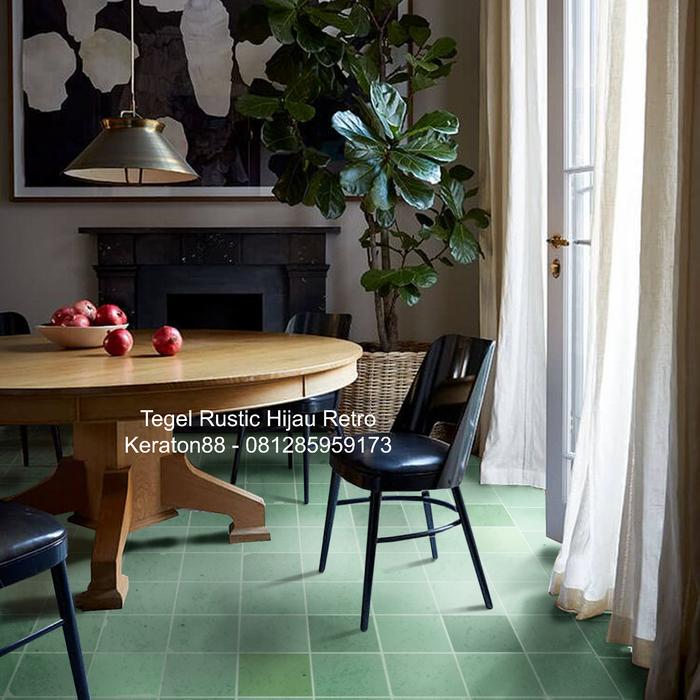 Jual Ubin Tegel Hijau Rustic Retro, bukan Keramik - Kota Depok ...