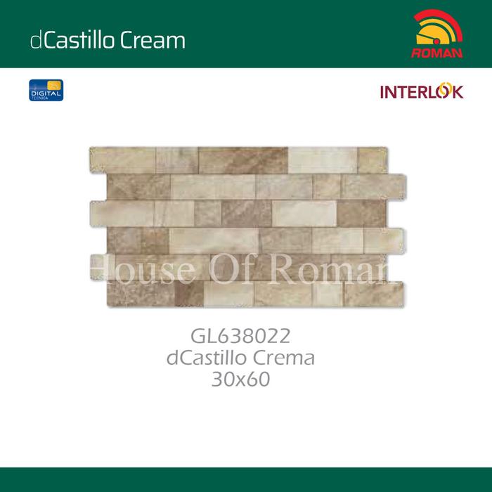 Jual ROMAN Interlok dCastillo Crema 30x60 GL638022 (ROMAN House of ...