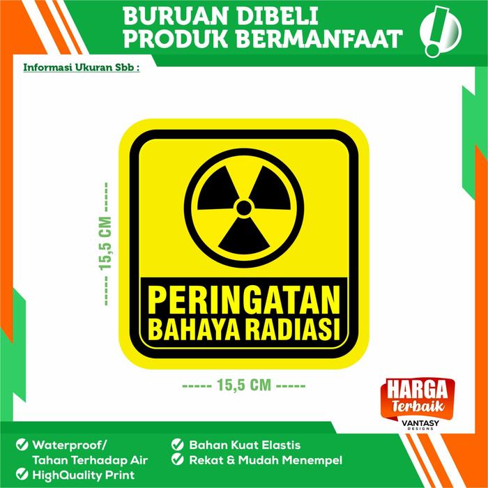 Jual Stiker Vynil Peringatan Bahaya Radiasi. awas radiasi - Kota ...
