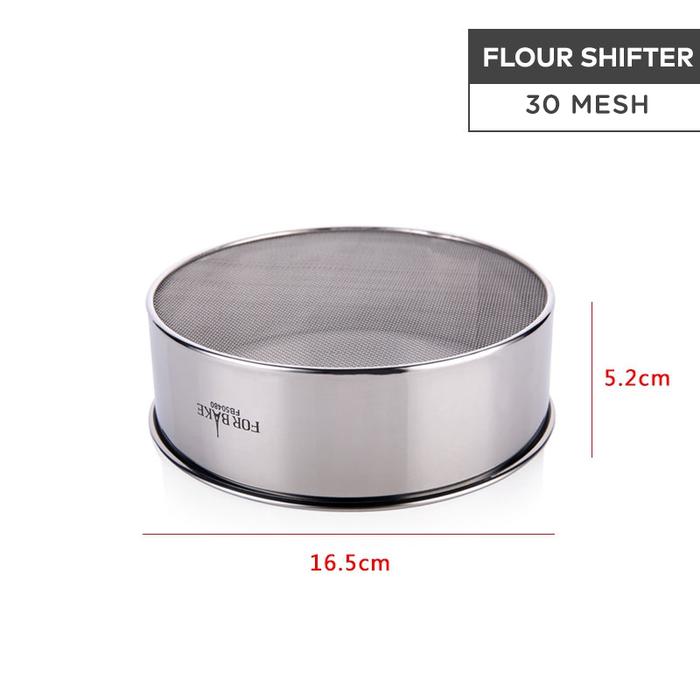 Promo ForBake Ayakan Tepung Stainless 304 - Flour Sieve Sifter Mesh 30 ...